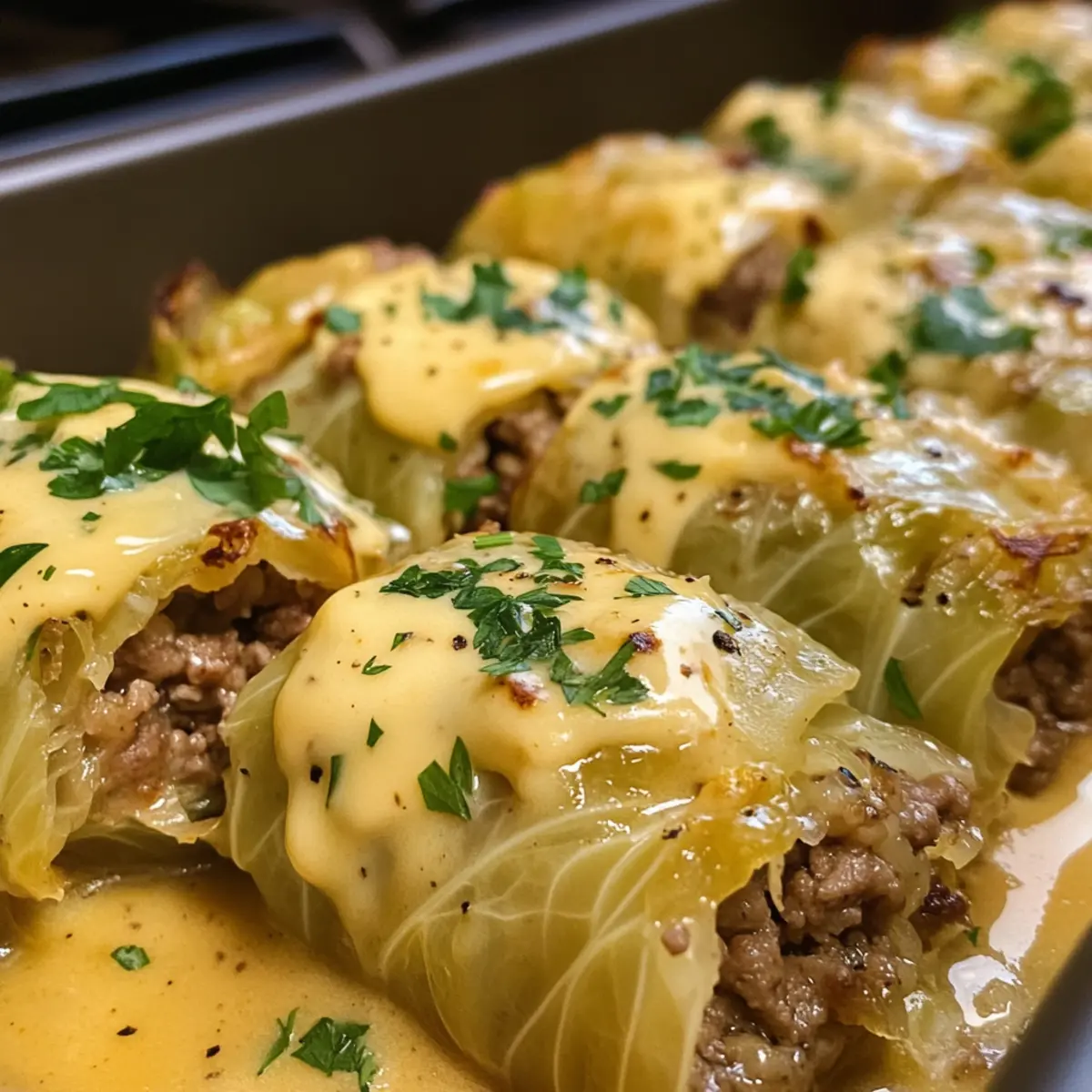 Delicious Stuffed Cabbage Rolls with Zesty Egg-Lemon Sauce