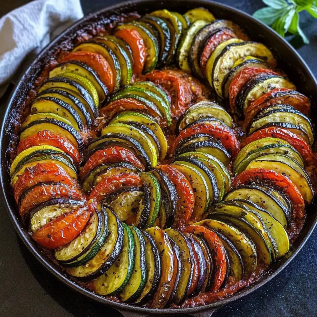 Irresistible Baked Ratatouille with Garlicky Tomato Sauce