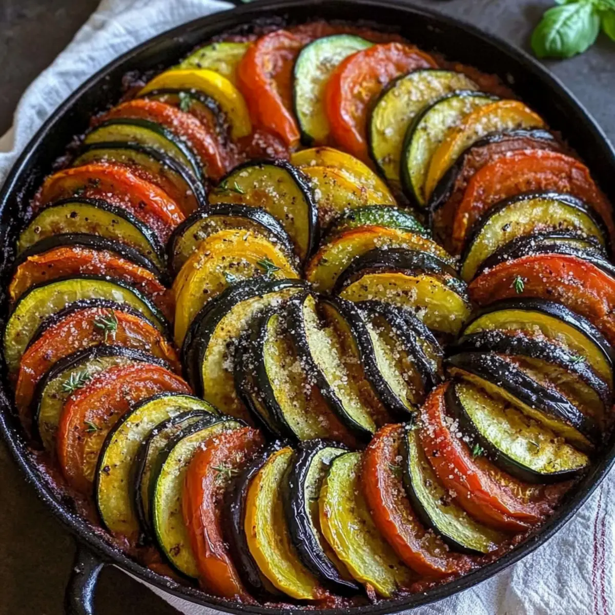 Irresistible Baked Ratatouille with Garlicky Tomato Sauce