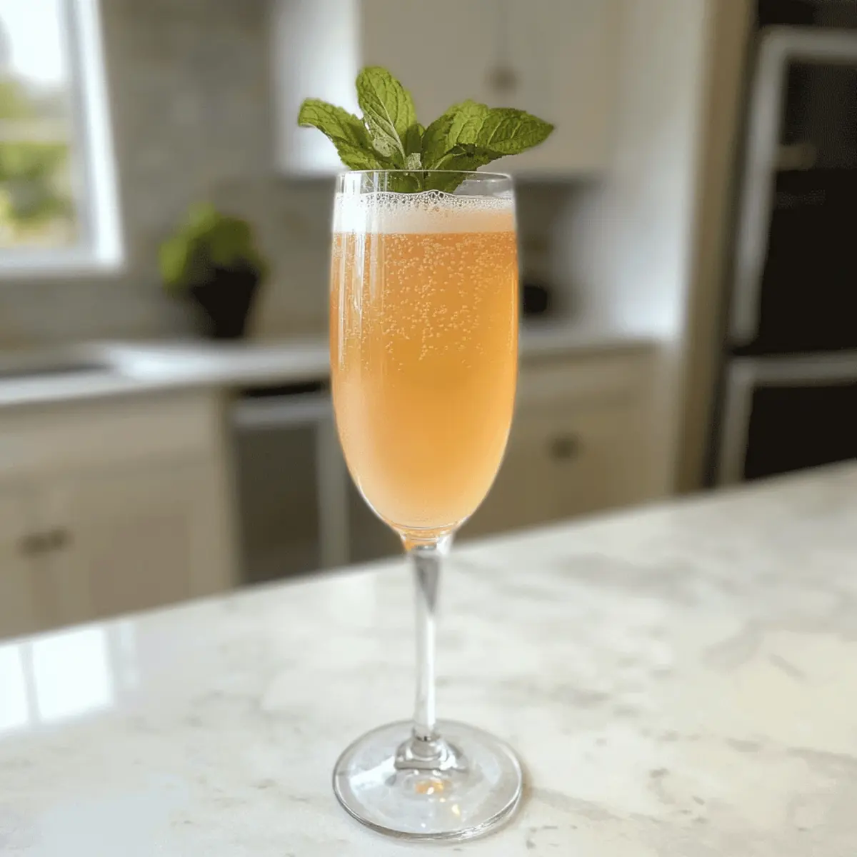 Easy Peach Bellini Mocktail - Refreshing Alcohol-Free Treat